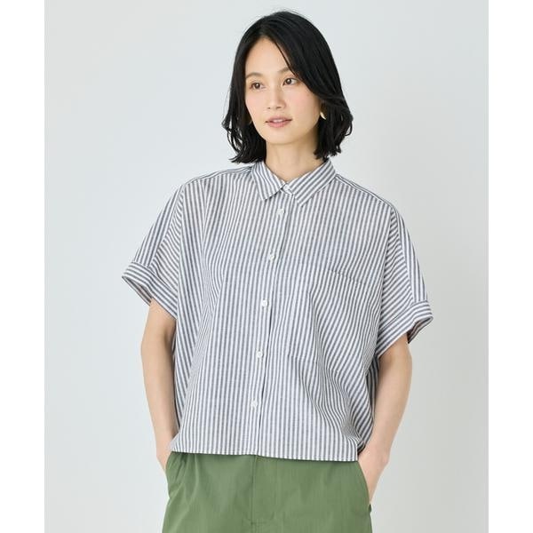 セブンアイディコンセプト（7ID concept）/《大きいサイズ》シャツカラーワイドシルエットシャツ