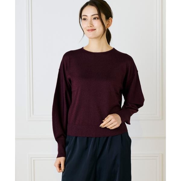 セブンアイディコンセプト（7ID concept）/ラメパフスリーブニットプルオーバー