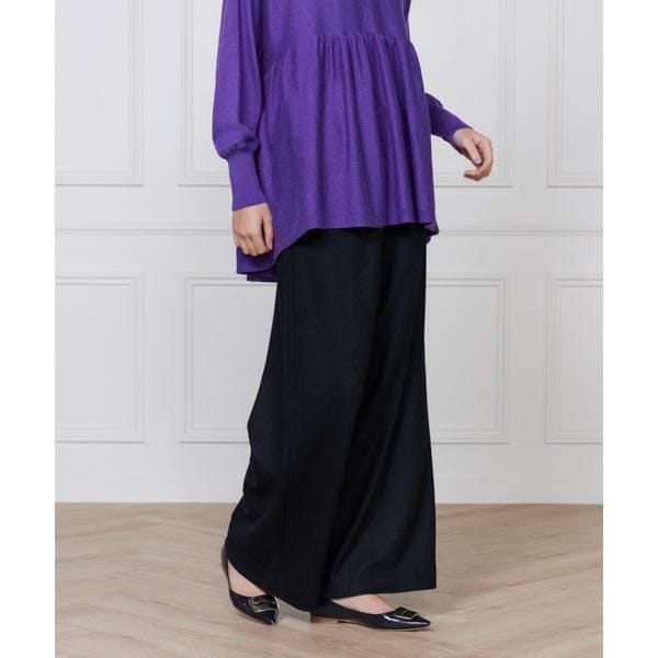 セブンアイディコンセプト（7ID concept）/《大きいサイズ》ドロストストレートワイドパンツ