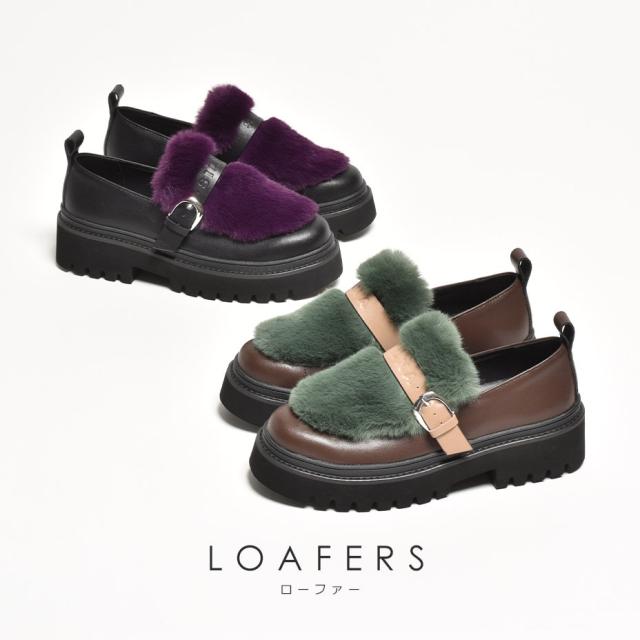 シルナ_ミナコロ（SILNA_minacolo）/ファー ローファー