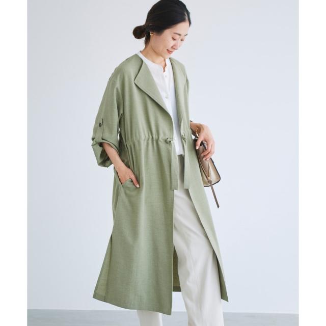 ルクールブラン/オックスフォードドロストノーカラーコート