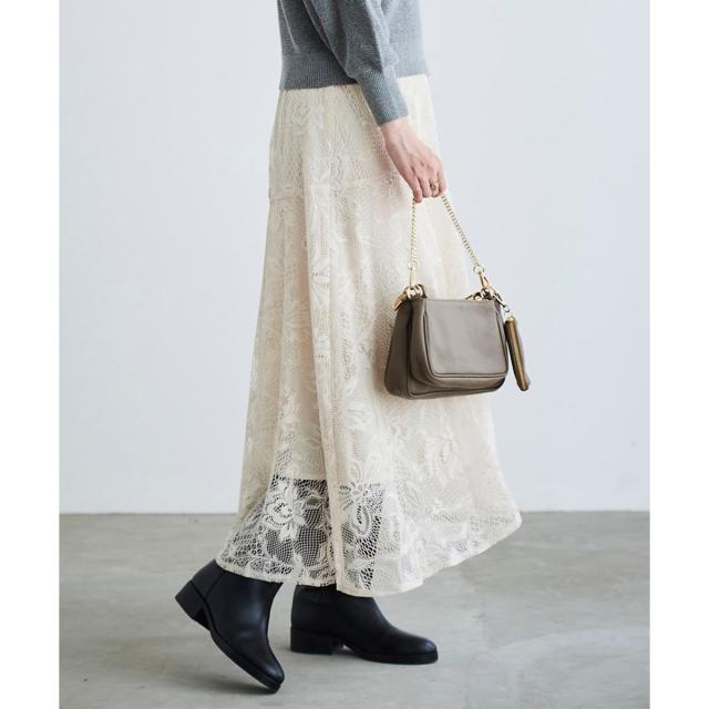 ルクールブラン（le．coeur blanc）/ガーデンレースイレヘムスカート