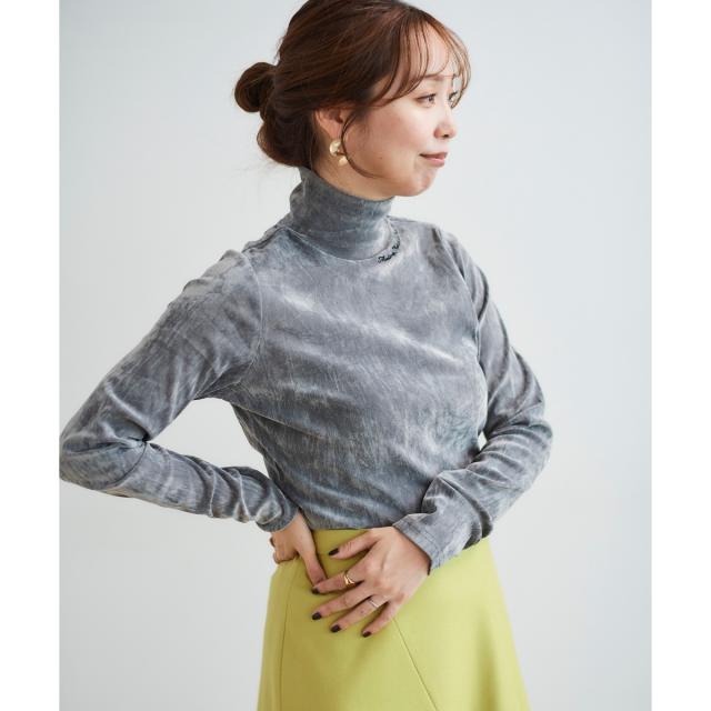 ルクールブラン（le．coeur blanc）/MAISON MAVERICK ベロアハイネックT