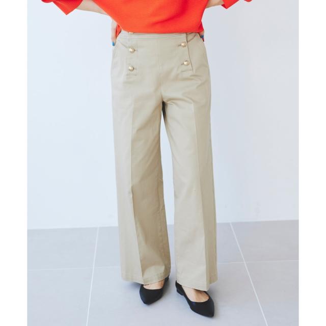 ルクールブラン（le．coeur blanc）/《手洗い可能》マリンワイドパンツ