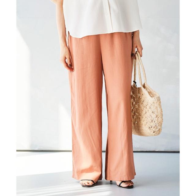 ルクールブラン（le．coeur blanc）/《手洗い可能》レーヨン麻イージーパンツ