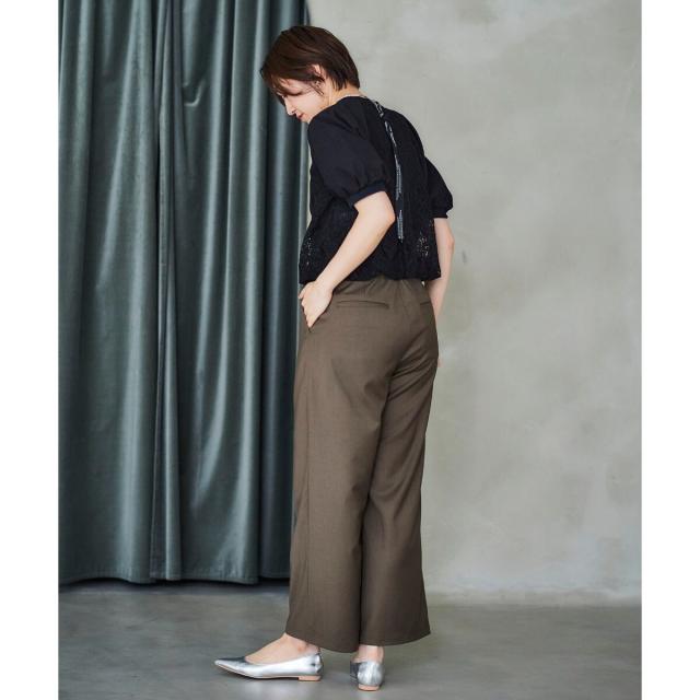 ルクールブラン（le．coeur blanc）/《手洗い可能》MAISON MAVERICK レースバルーンスリーブブラウス