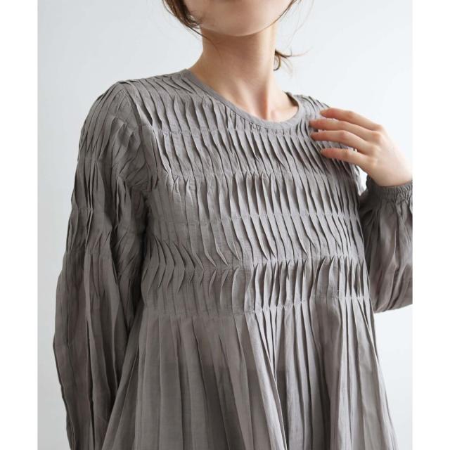 ルクールブラン（le．coeur blanc）/《手洗い可能》TORRAZZO DONNAタックギャザーブラウス