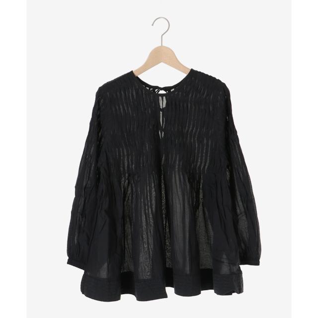 ルクールブラン（le．coeur blanc）/《手洗い可能》TORRAZZO DONNAタックギャザーブラウス