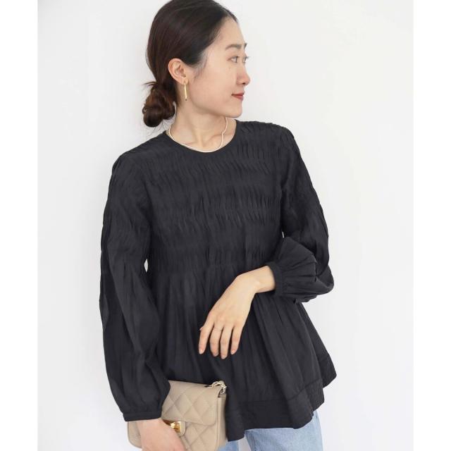 ルクールブラン（le．coeur blanc）/《手洗い可能》TORRAZZO DONNAタックギャザーブラウス