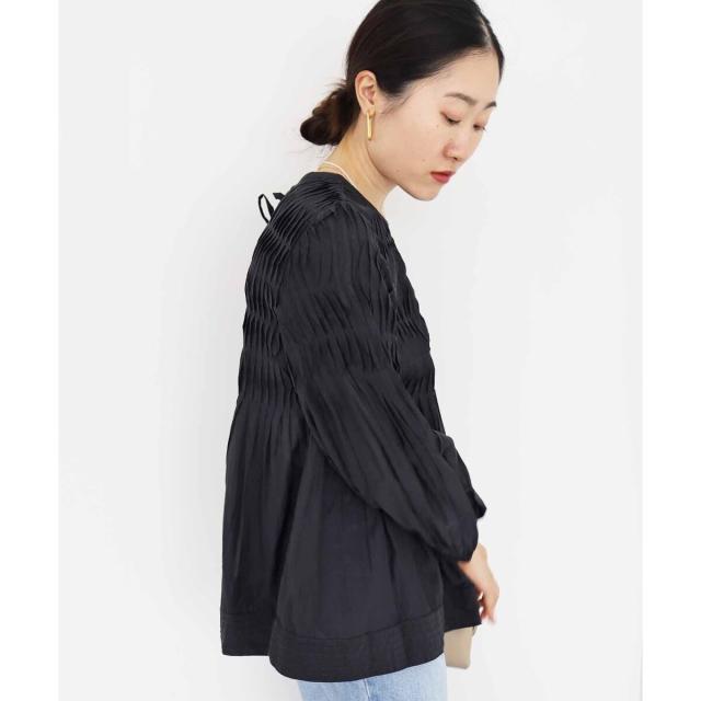 ルクールブラン（le．coeur blanc）/《手洗い可能》TORRAZZO DONNAタックギャザーブラウス