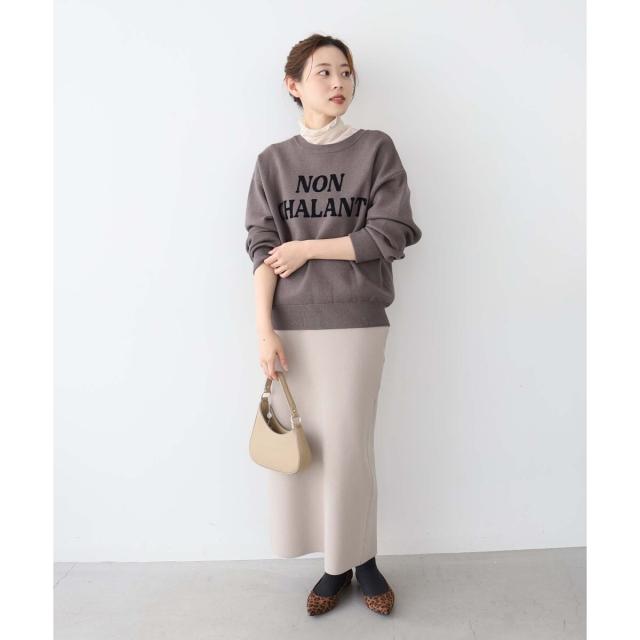 ルクールブラン（le．coeur blanc）/《手洗い可能》ミラノリブニットタイトスカート