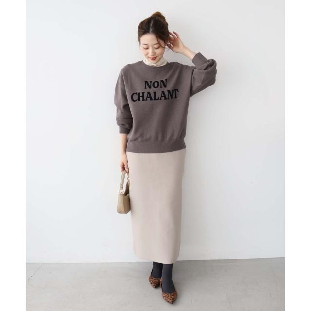 ルクールブラン（le．coeur blanc）/《手洗い可能》ミラノリブニットタイトスカート