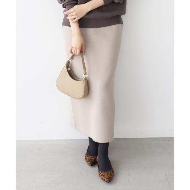 ルクールブラン（le．coeur blanc）/《手洗い可能》ミラノリブニットタイトスカート