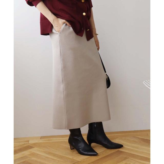 ルクールブラン（le．coeur blanc）/《手洗い可能》ミラノリブニットタイトスカート