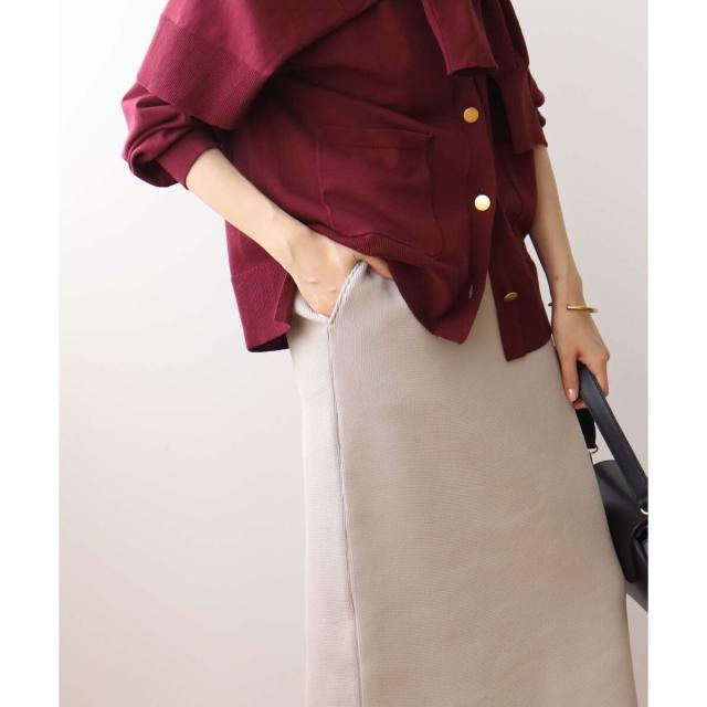 ルクールブラン（le．coeur blanc）/《手洗い可能》ミラノリブニットタイトスカート