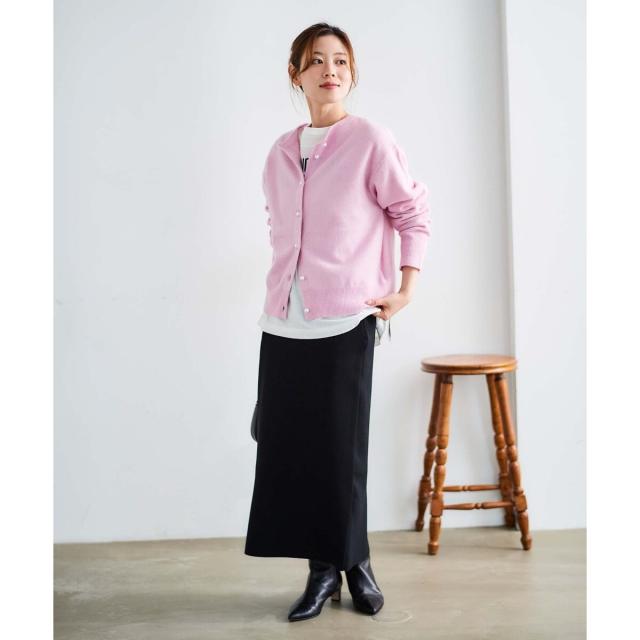 ルクールブラン（le．coeur blanc）/《手洗い可能》ミラノリブニットタイトスカート