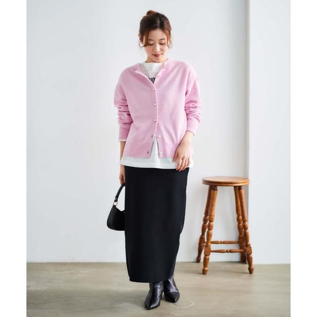 ルクールブラン（le．coeur blanc）/《手洗い可能》ミラノリブニットタイトスカート