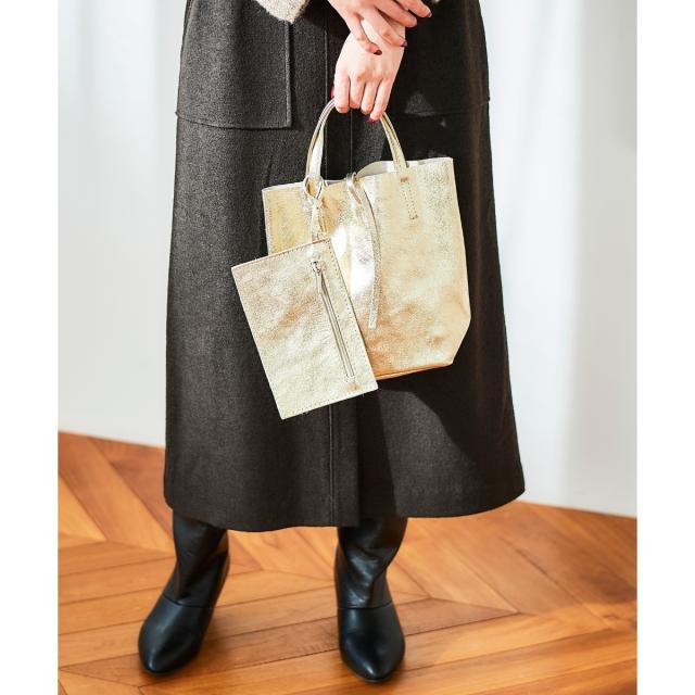 ルクールブラン（le．coeur blanc）/MILLELA FIRENZE メタリックミニトートバッグ