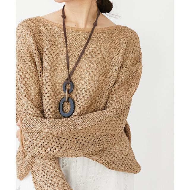 ルクールブラン（le．coeur blanc）/TORRAZZO DONNAスパンコールニット