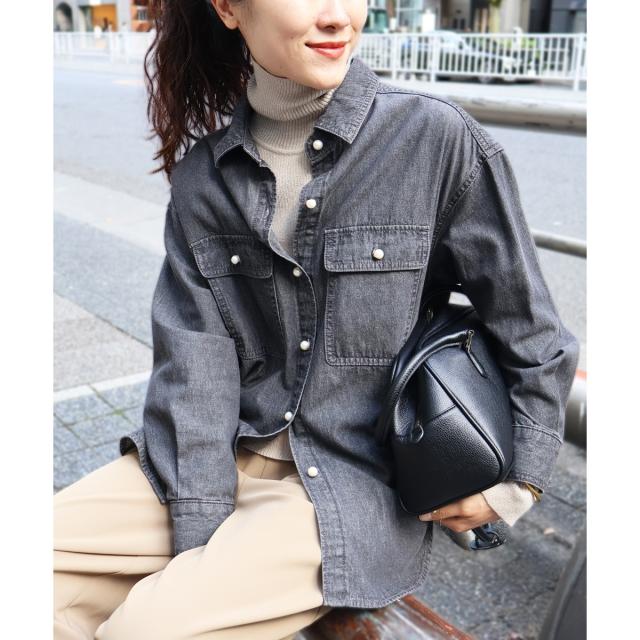 ルクールブラン（le．coeur blanc）/パールボタンシャツ