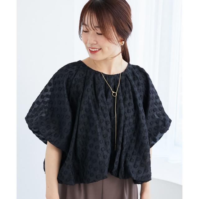 ルクールブラン（le．coeur blanc）/《手洗い可能》TORRAZZO DONNA ドットバルーンブラウス