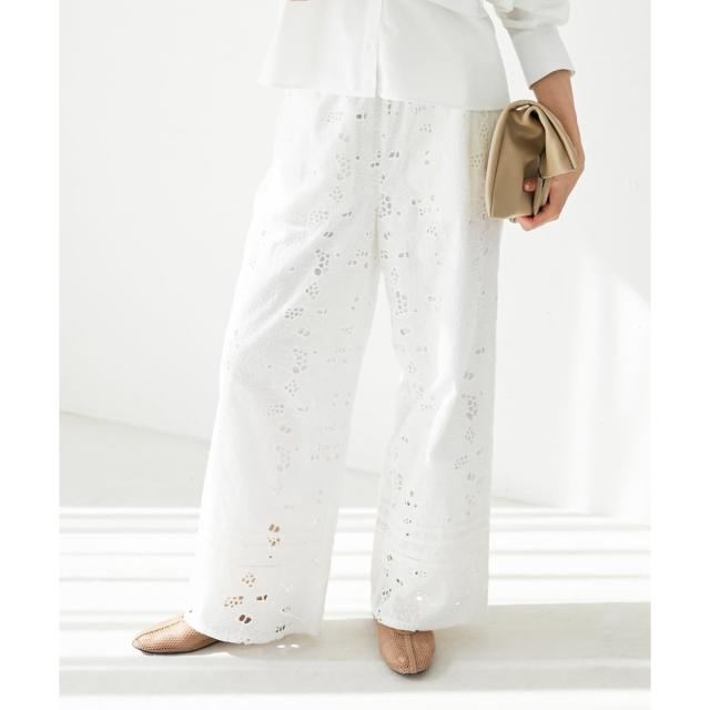 ルクールブラン（le．coeur blanc）/《手洗い可能》カットワークレースパンツ