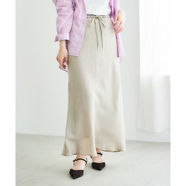 ルクールブラン（le．coeur blanc）/《手洗い可能》キュプラフィブリルナロースカート