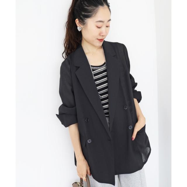 ルクールブラン（le．coeur blanc）/リネンライクテーラードジャケット