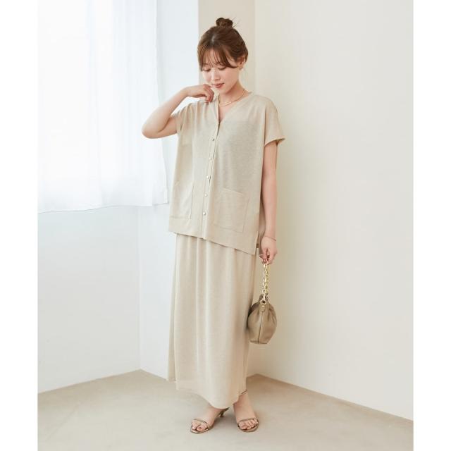 ルクールブラン（le．coeur blanc）/リネンタッチミラノリブセットアップ