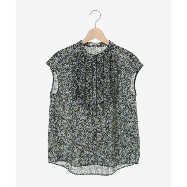 ルクールブラン（le．coeur blanc）/《手洗い可能》リバティフロントフリルブラウス