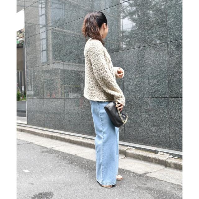 ルクールブラン（le．coeur blanc）/《手洗い可能》TORRAZZO DONNAツイードニットジャケット