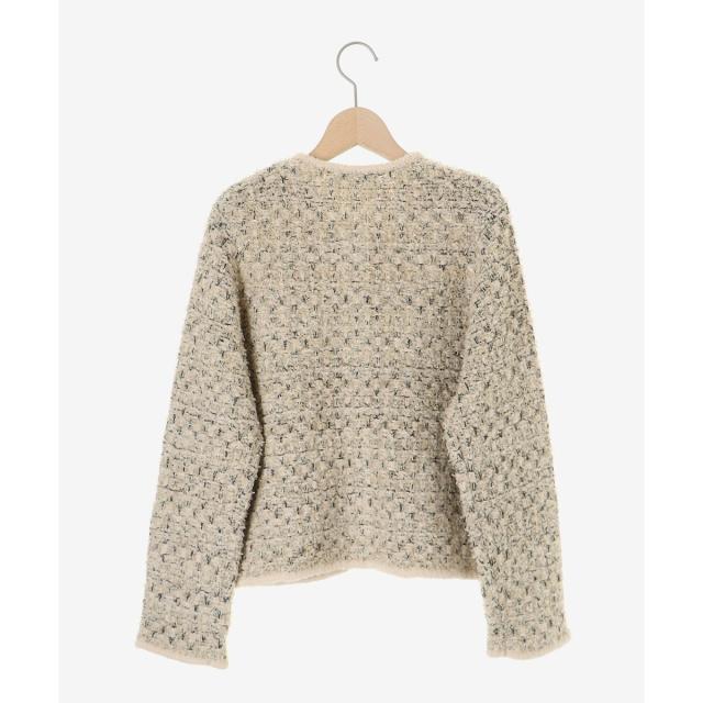 ルクールブラン（le．coeur blanc）/《手洗い可能》TORRAZZO DONNAツイードニットジャケット