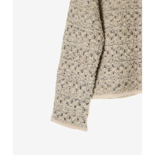 ルクールブラン（le．coeur blanc）/《手洗い可能》TORRAZZO DONNAツイードニットジャケット