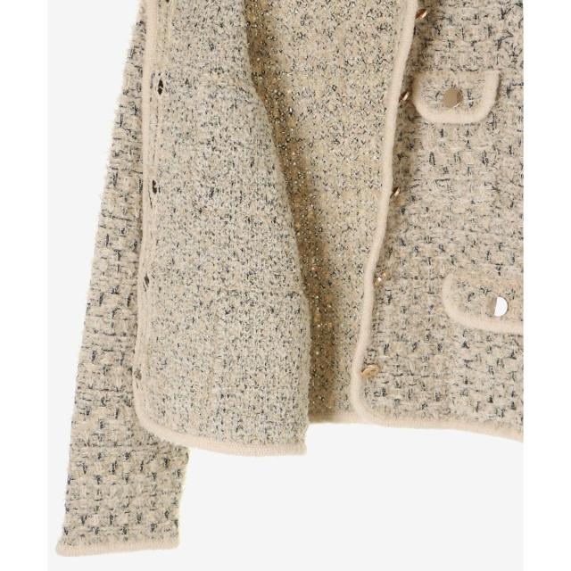 ルクールブラン（le．coeur blanc）/《手洗い可能》TORRAZZO DONNAツイードニットジャケット