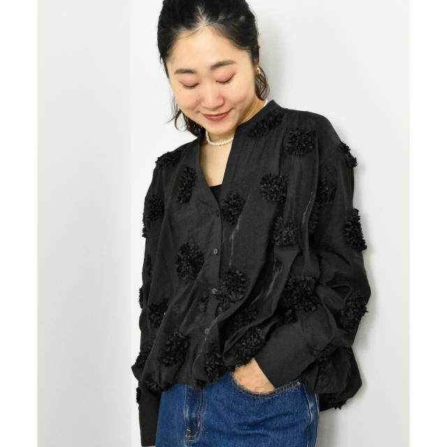 ルクールブラン（le．coeur blanc）/TORRAZZO DONNAフラワーバルーンブラウス