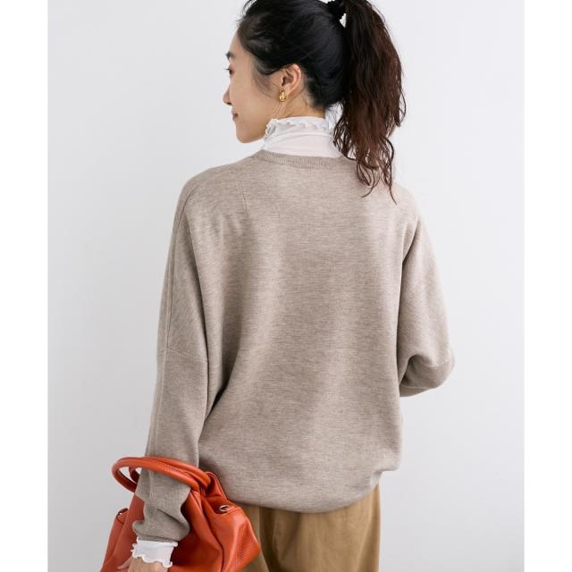 ルクールブラン（le．coeur blanc）/《手洗い可能》スター刺繍ニットプルオーバー