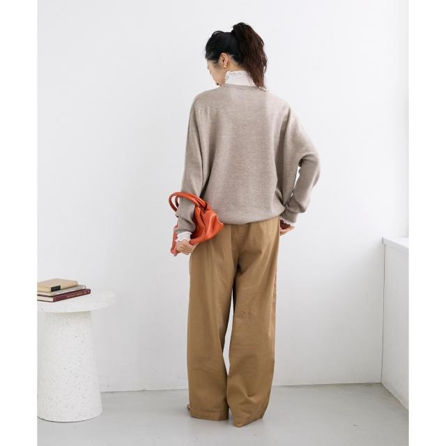 ルクールブラン（le．coeur blanc）/《手洗い可能》スター刺繍ニットプルオーバー