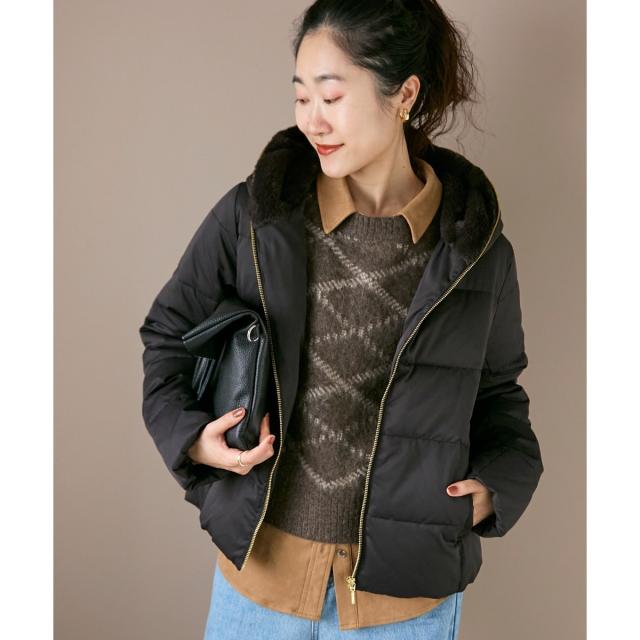 ルクールブラン（le．coeur blanc）/ファーフードショートダウン