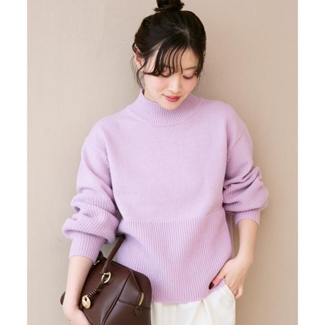 ルクールブラン（le．coeur blanc）/片畦キリカエバックデザインニット