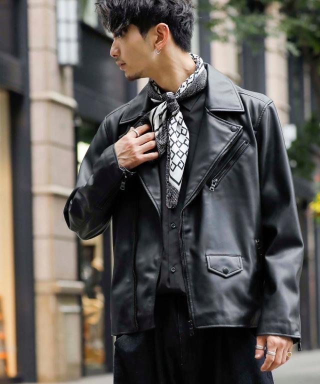 ロンドンデニム/【LondonDenim】フェイクレザー/ダブルライダース