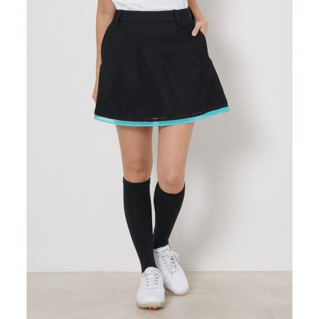 ジュン＆ロぺ（JUN&ROPE’）/【UV】【接触冷感】【防透】チェッカーレースフレアスカート