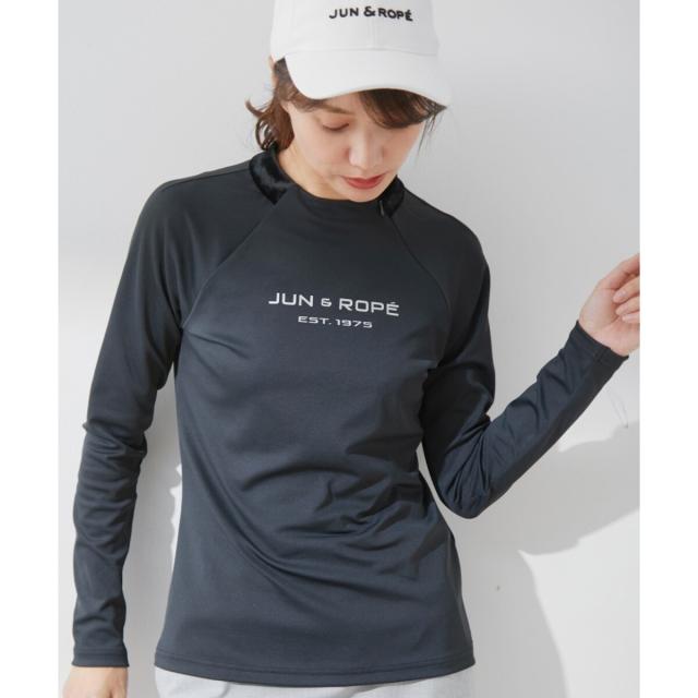 ジュン＆ロぺ（JUN&ROPE’）/【ECO】【UV】【防透】ベロアコンビ長袖プルオーバー