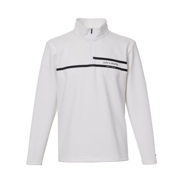 ジュン＆ロぺ（JUN&ROPE’）/ライン使い長袖ハーフジップシャツ