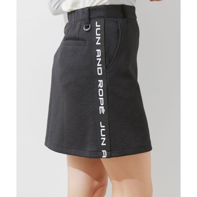 ジュン＆ロぺ（JUN&ROPE’）/【セットアップ対応】ロゴモノグラムジャガードAラインスカート