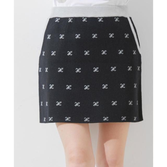 ジュン＆ロぺ（JUN&ROPE’）/【セットアップ対応】モノグラムジャガード ニットスカート