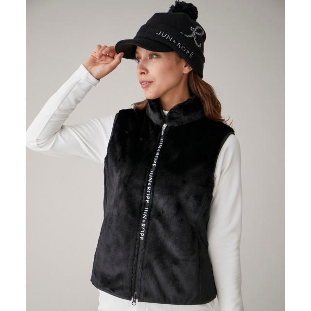 ジュン＆ロぺ（JUN&ROPE’）/【保温】エコファーライト　裏地付きベスト
