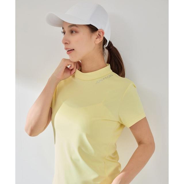 ジュン＆ロぺ（JUN&ROPE’）/ラインストーン半袖モックプルオーバー