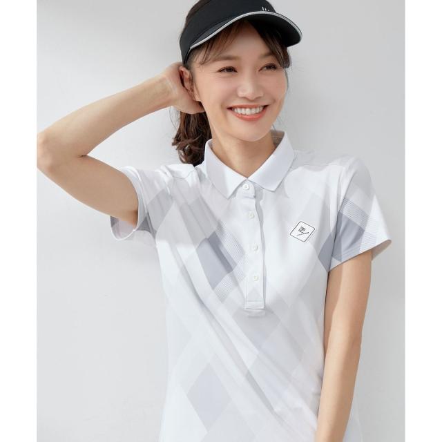 ジュン＆ロぺ（JUN&ROPE’）/【UV】【接触冷感】マルチアーガイル柄ポロ半袖プルオーバー