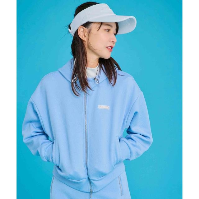 ジュン＆ロぺ（JUN&ROPE’）/ロゴキルト風ジャガードフーディーパーカー/セットアップ対応・UV