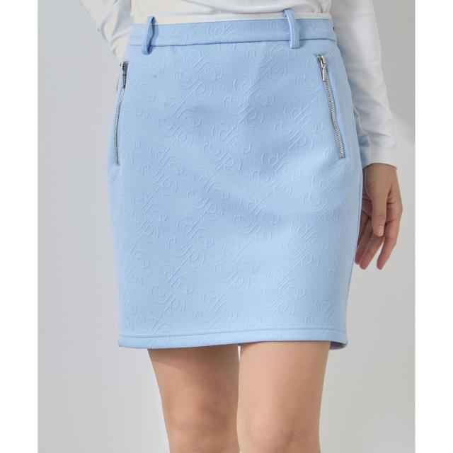 ジュン＆ロぺ（JUN&ROPE’）/ロゴキルト風ジャガードファスナー付スカート/セットアップ対応・UV